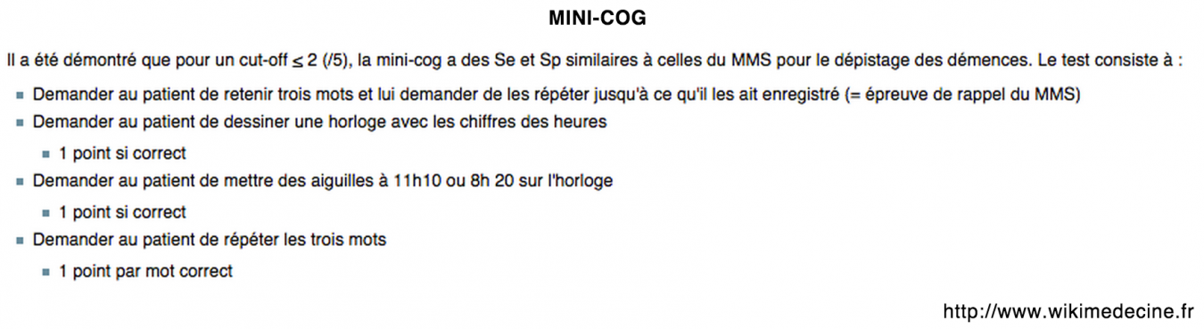 Mini-Cog — Wikimedecine